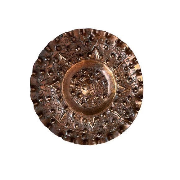 Other | Vintage Copper Plate Wall Hanging Mayan Calendar 3d Hammered ...